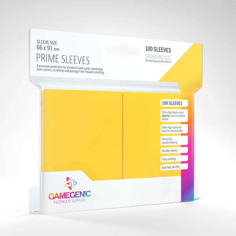 Gamegenic: Standard Prime Sleeves - Yellow (100), 6,99